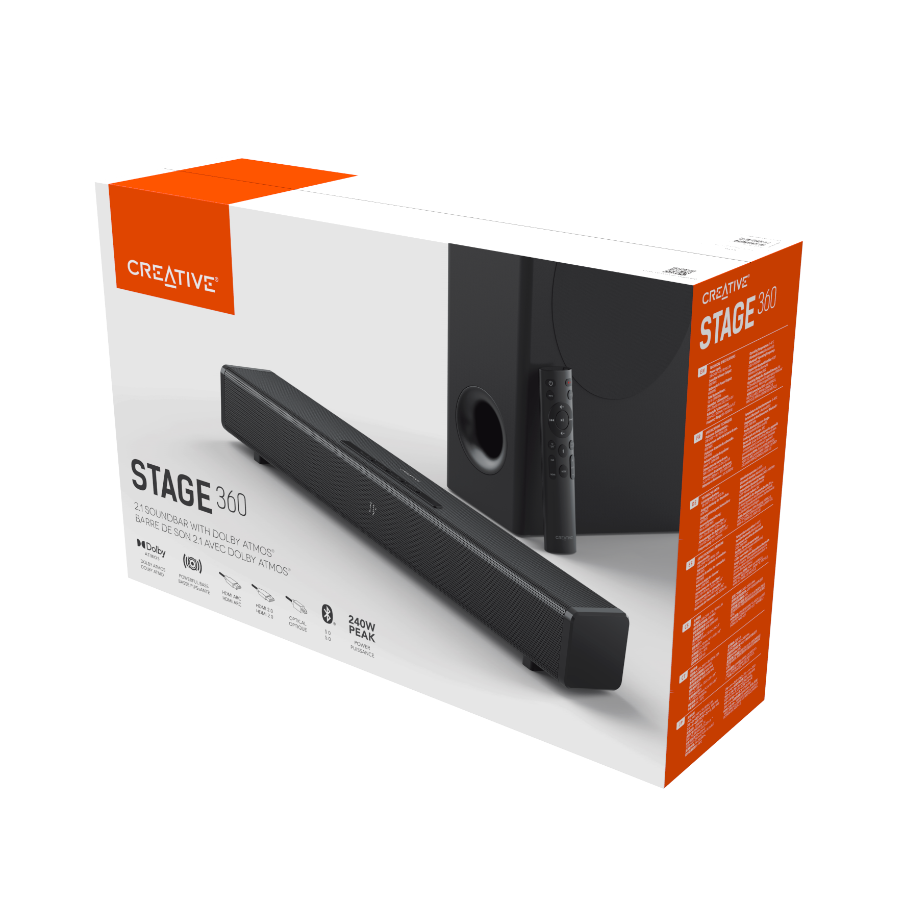 Creative Stage 360 2.1 - TV / PC / Dolby Atmos ve Subwoofer Özellikli ...